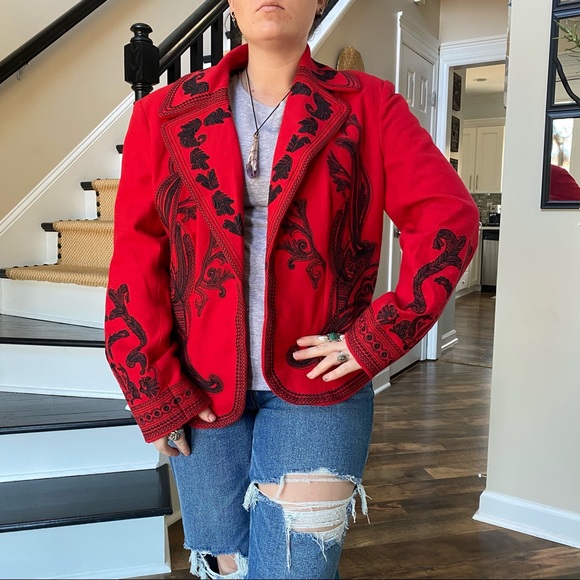 Jackets & Coats | Vintage Red Western Jacket | Poshmark